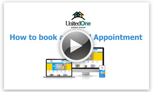 Book an Appointment Online with UnitedOne Credit Union